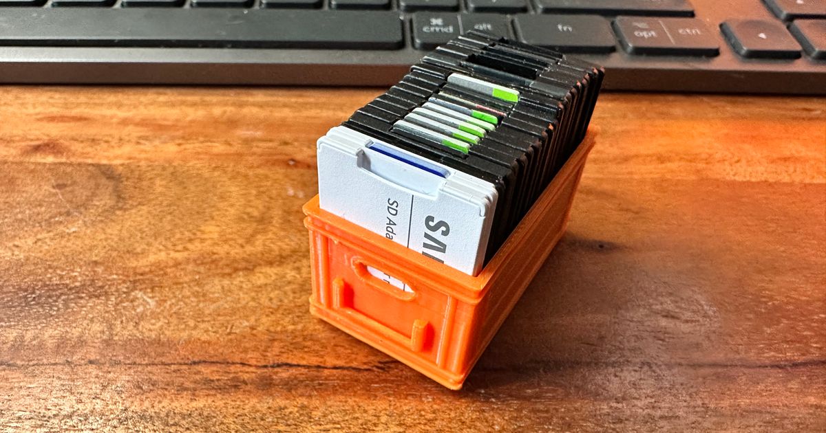 SD Card Vertical Storage by omgwtflolbbq | Download free STL model ...