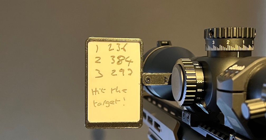 Dope Data card holder for [ air ] rifle precision rifle shooting scope ...