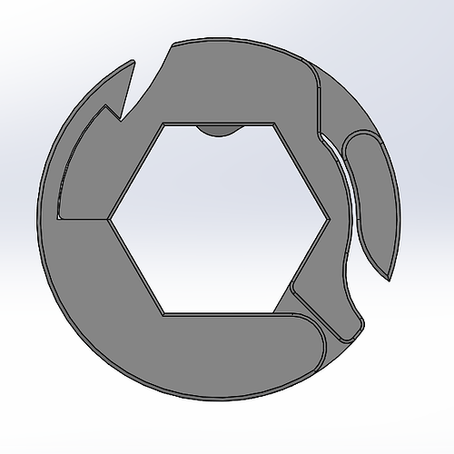 FRC Print in Place Locking 0.5in Hex Shaft by Eric F | Download free ...