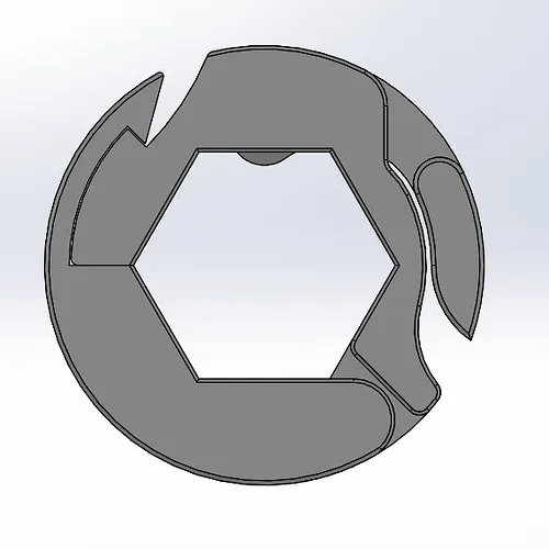 FRC Print in Place Locking 0.5in Hex Shaft by Eric F | Download free ...