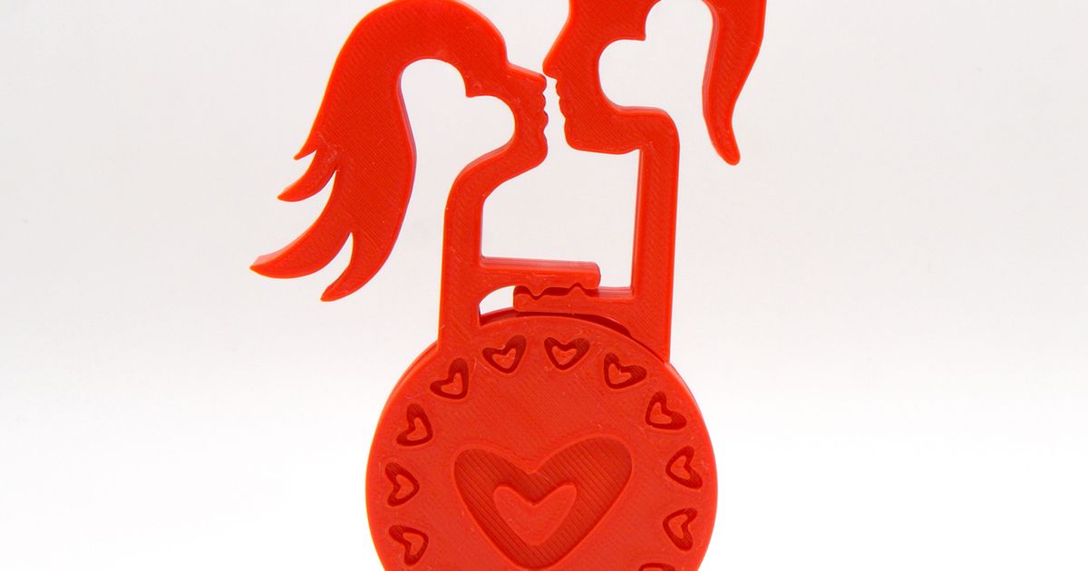 Valentine's Spinning Lock by RandomizY | Download free STL model ...