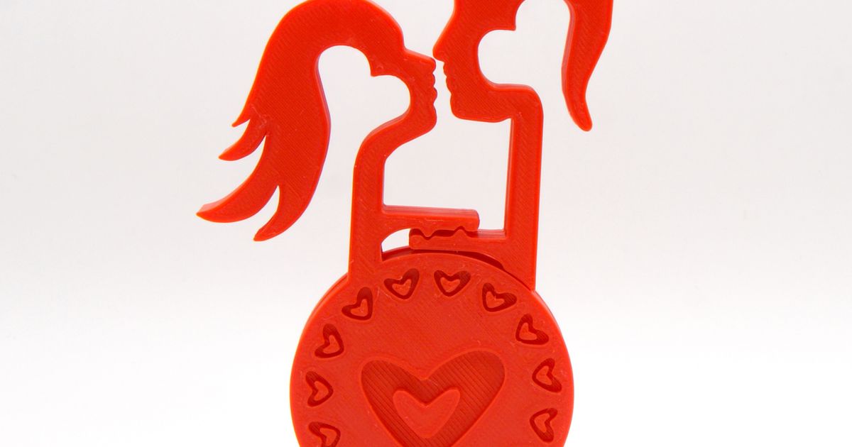 Valentine's Spinning Lock by Randomizy | Download free STL model ...