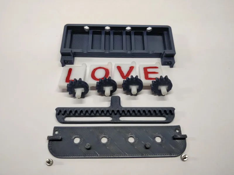 LOVE/HATE mechanical flip sign to set your mood or fidget around by ...