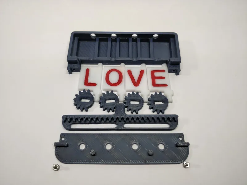 LOVE/HATE mechanical flip sign to set your mood or fidget around by ...