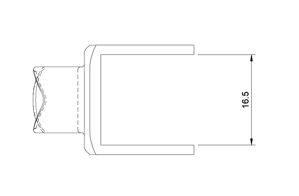 Table cable holder (16.5mm) + .Step file uploaded by Cheeseburgerock ...