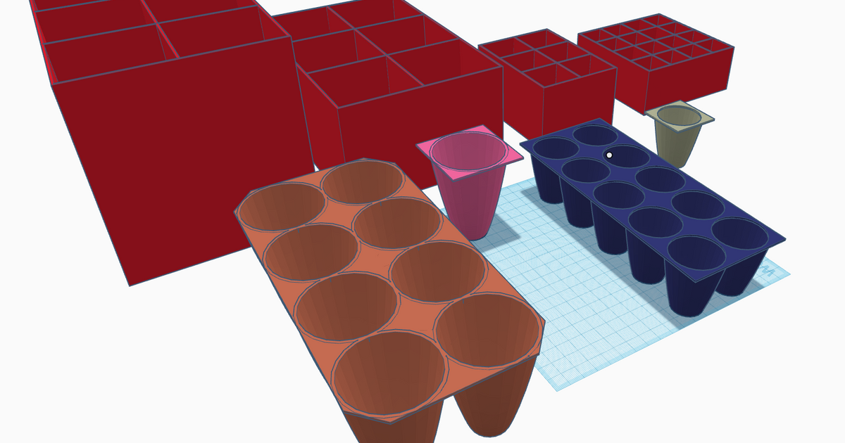Module tray for germination/sowing/planting by bimon22 | Download free ...