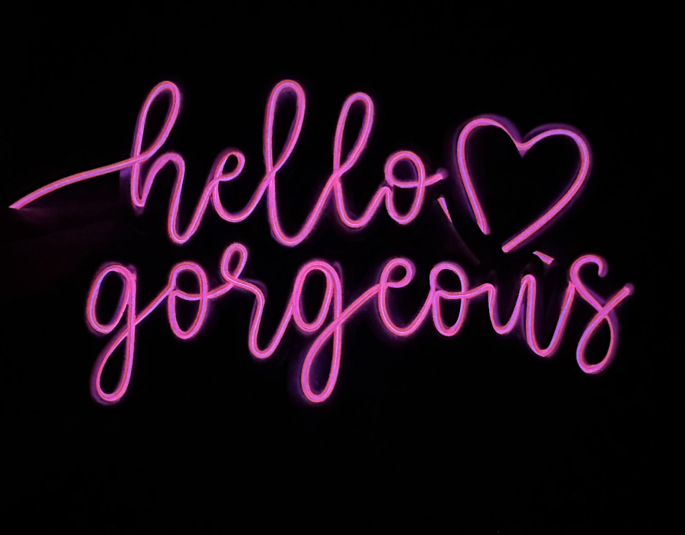 Hello Gorgeous sign, electric wire by Parker | Download free STL model ...