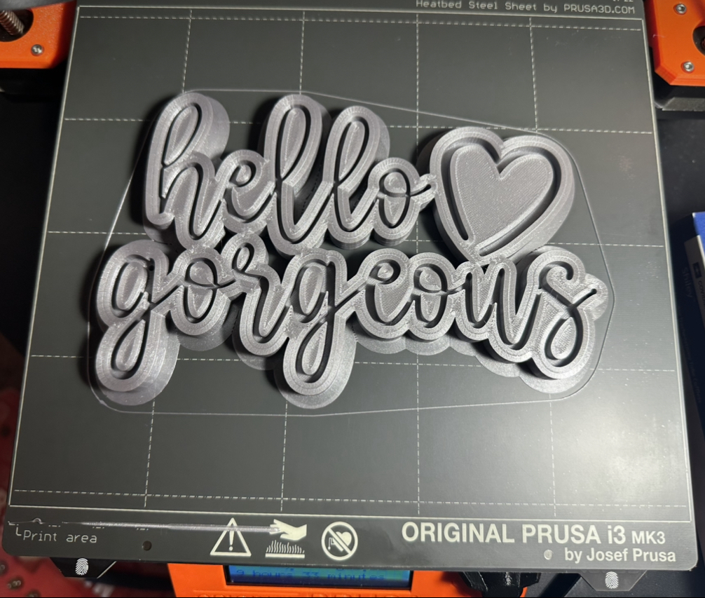 Hello Gorgeous sign, electric wire by Parker | Download free STL model ...