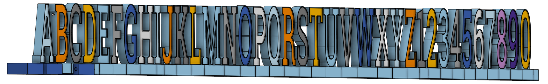 LED/Neopixel Numbers and Letters by BeautifulLEDs | Download free STL ...