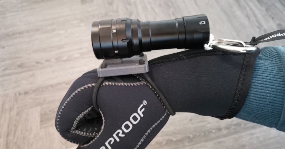 Bungee Goodman Handle for Wurkkos DL07 V3 (Scuba Diving Light) by ...