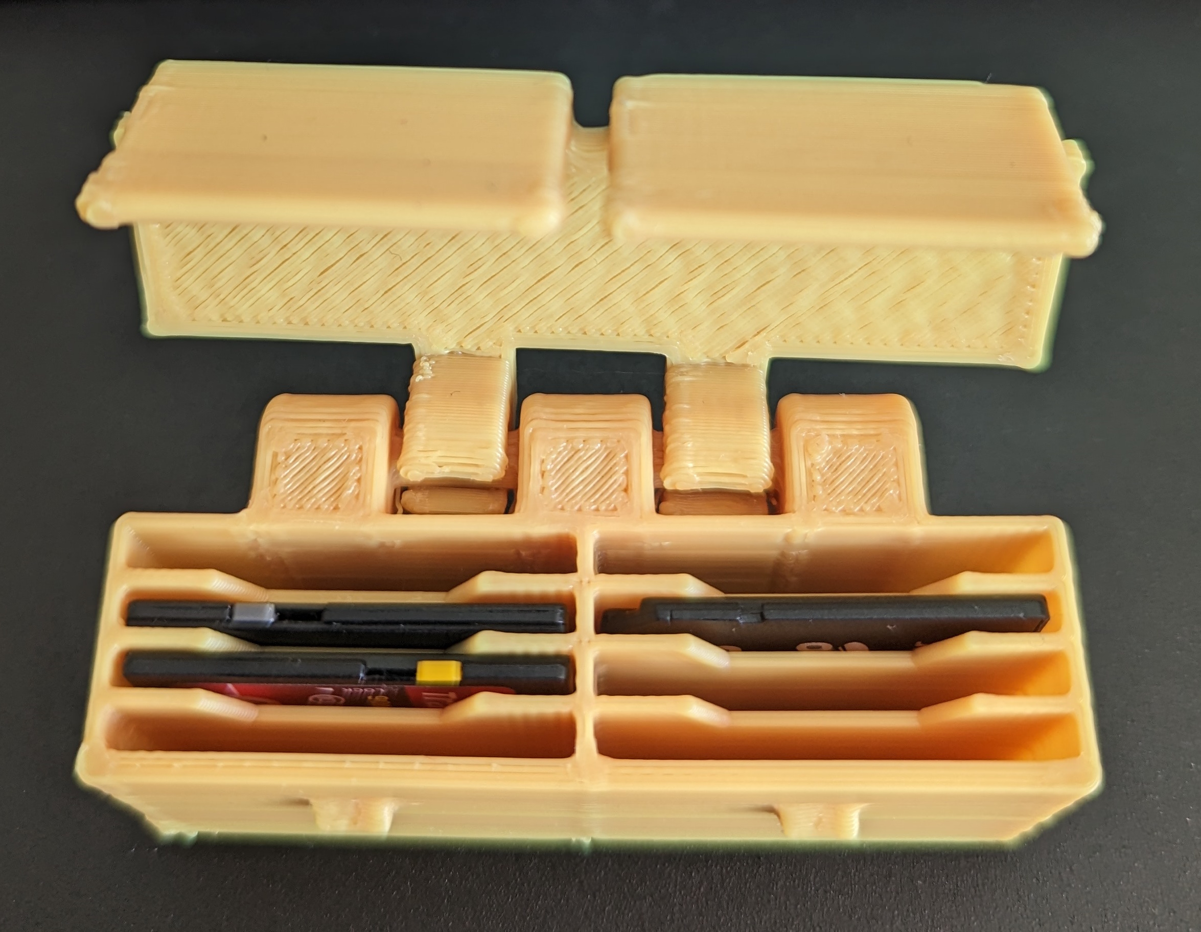 Fully 3D Printed 4-Segment Configurable Storage Box With Hinged Lid and ...