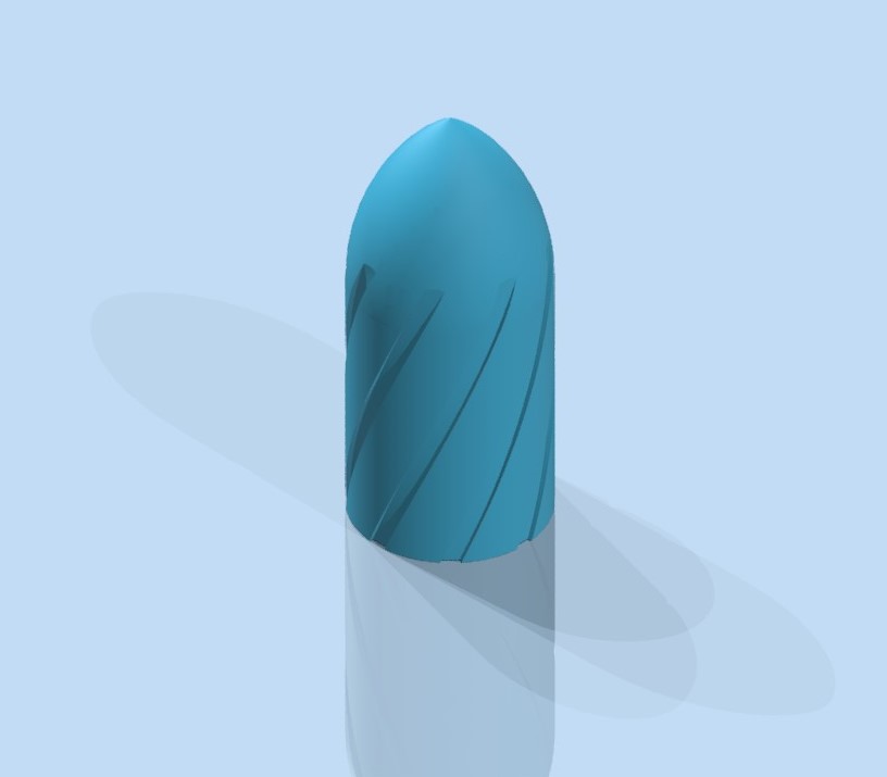 68 Cal Projectile pointy version by Randomdude | Download free STL ...