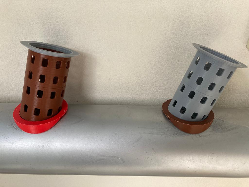 Cap and Net Cup for 100mm (4") pipe and 63,5 (2,5") hole to hydroponic ...