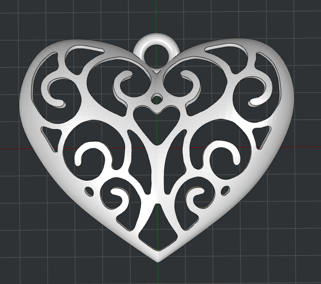 Heart lace pendant by GreenCopper | Download free STL model ...