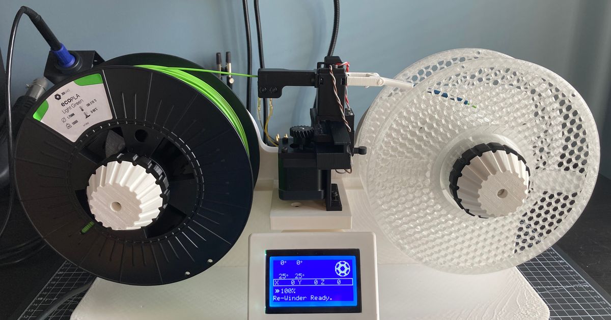 Adapted pieces for the Automatic Filament Rewinder by Daniel615be ...