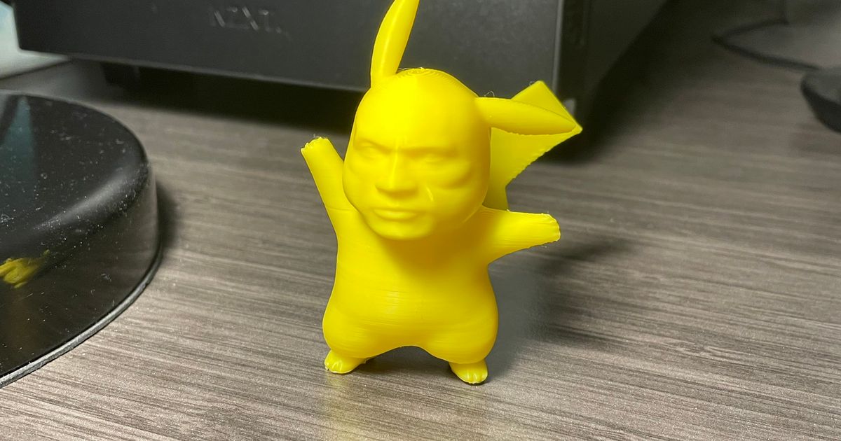 The Rock Pikachu by Dahliamoth | Download free STL model | Printables.com