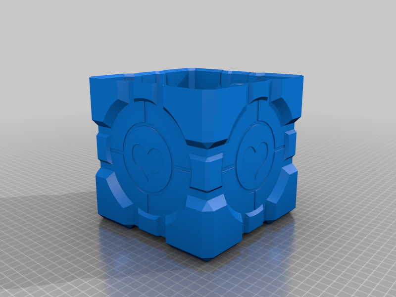 Weighted Companion Cube Box by McKeegan Curran-Seijo | Download free ... Weighted Companion Cube Box by McKeegan Curran-Seijo | Download free ...