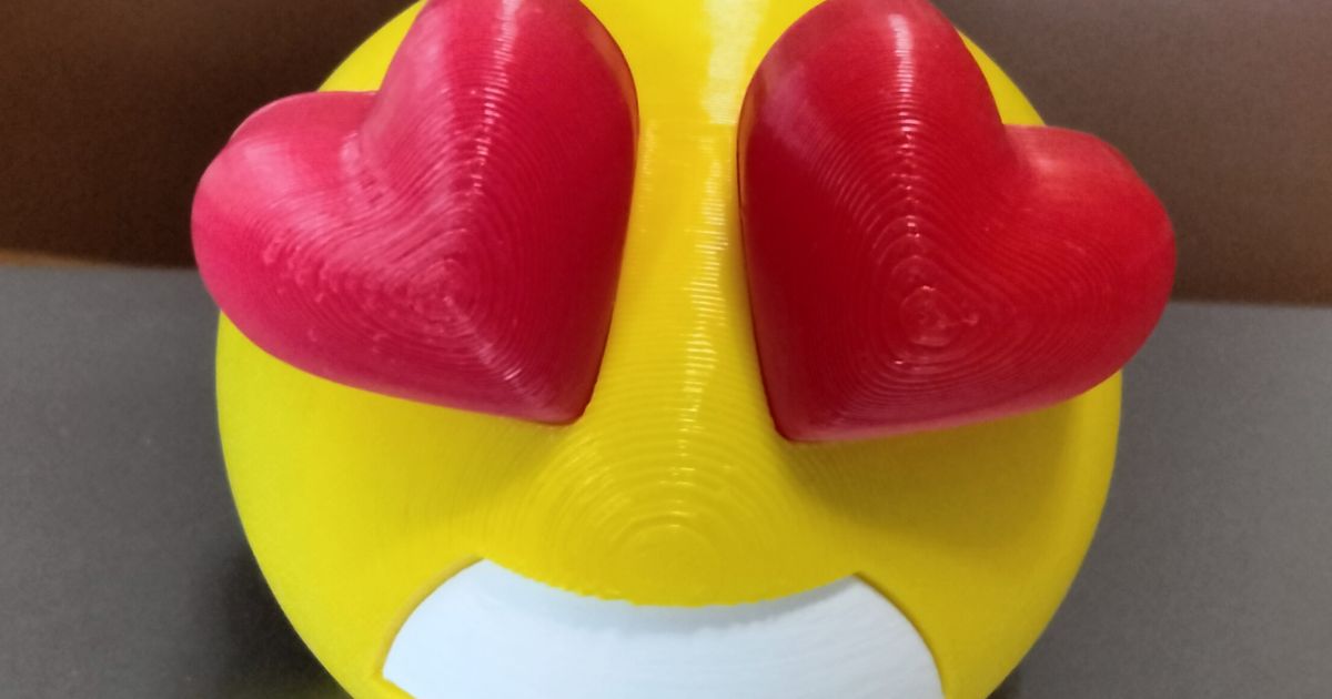 Heart Eye Emoji by Splat | Download free STL model | Printables.com