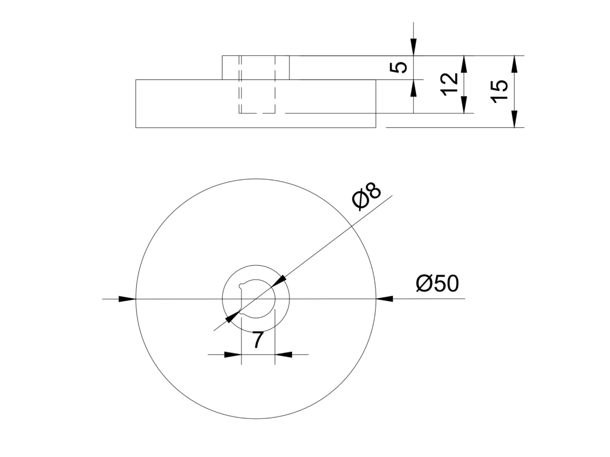 50mm Stepper Motor Hand Wheel For 8mm D-Shaft by testudor | Download ...