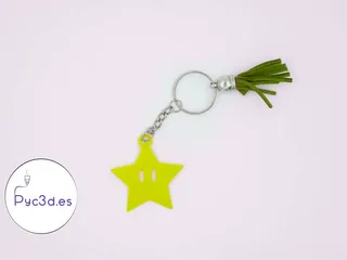 STAR SUPER MARIO BROS KEYCHAIN by PYC3D.ES | Download free STL model ...