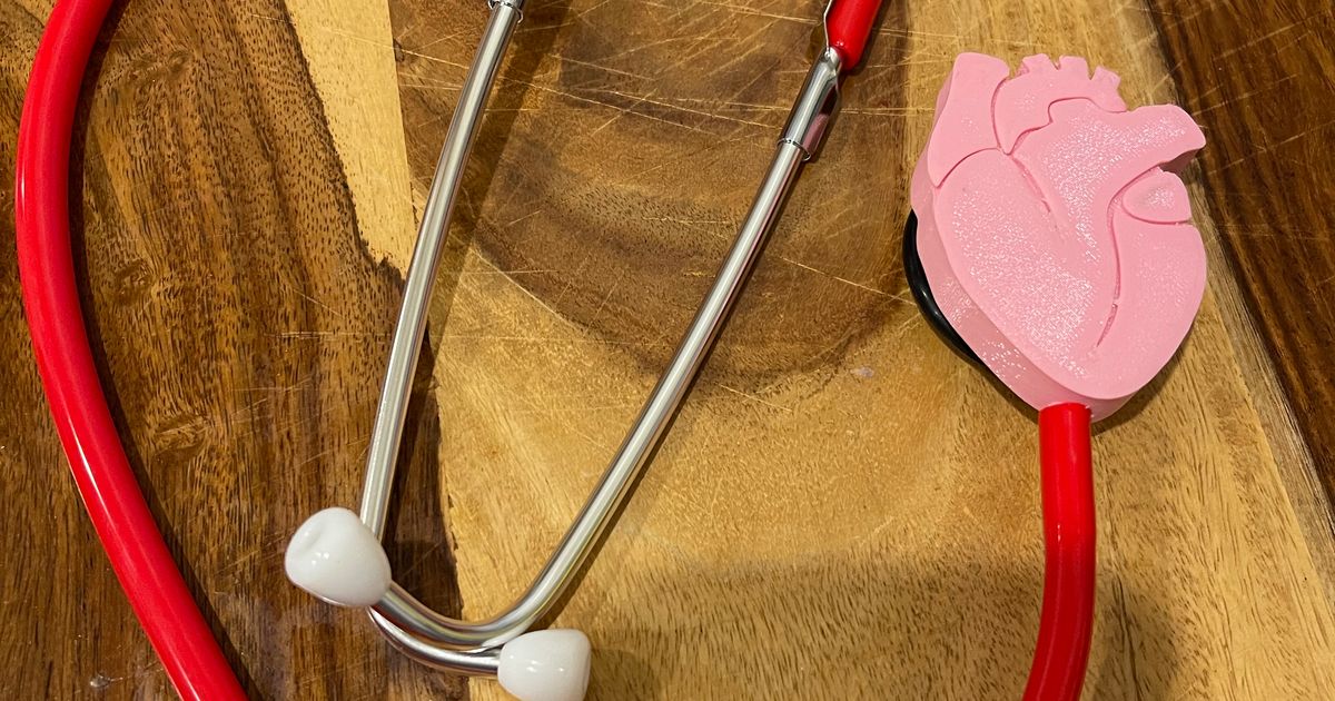 Real Heart Stethoscope. by Makes_by_Jake | Download free STL model ...