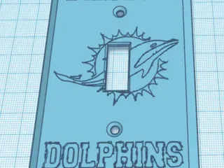 Miami Dolphins light switch cover by Marlin | Download free STL model ...