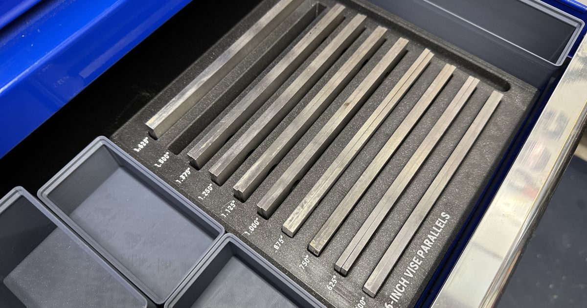 Gridfinity Parametric CNC Parallel Storage by pcnc | Download free STL ...