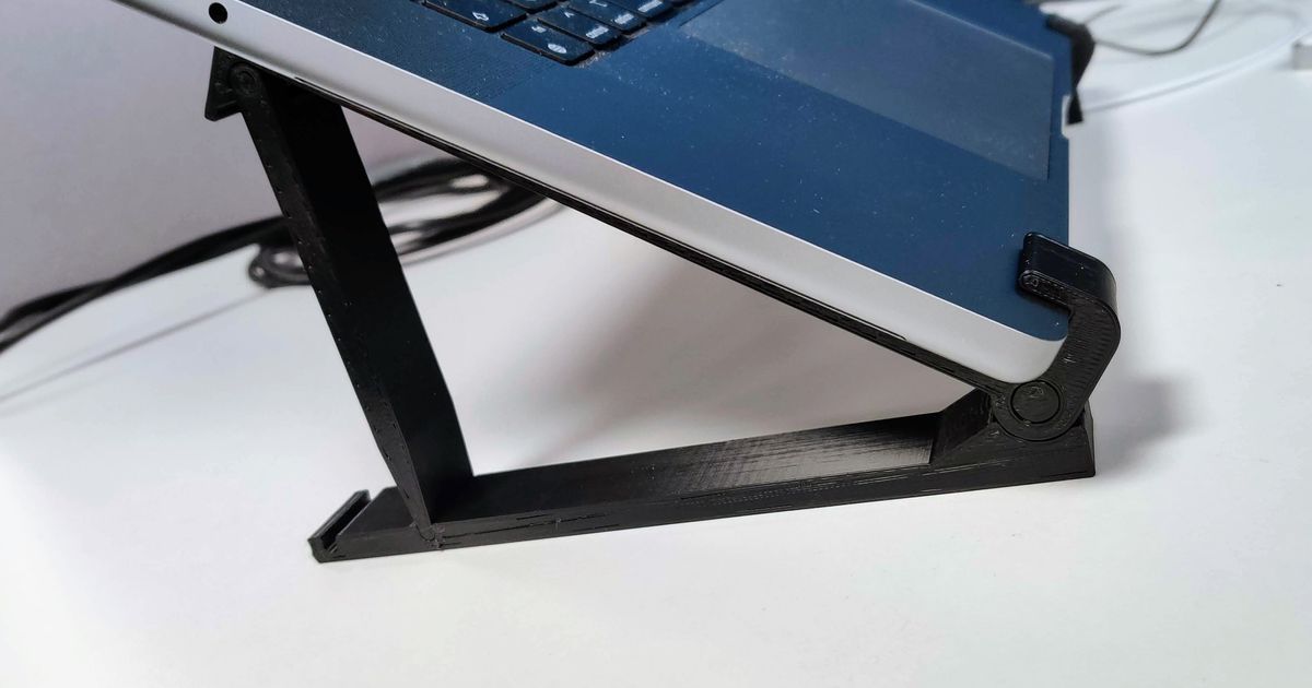 Foldable laptop Stand by Matti | Download free STL model | Printables.com
