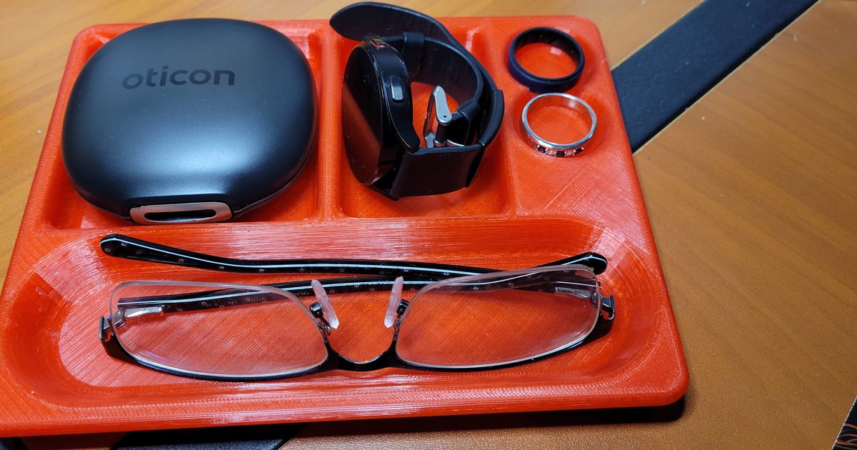 Nightstand EDC Tray 2 by Dimbulb | Download free STL model | Printables.com