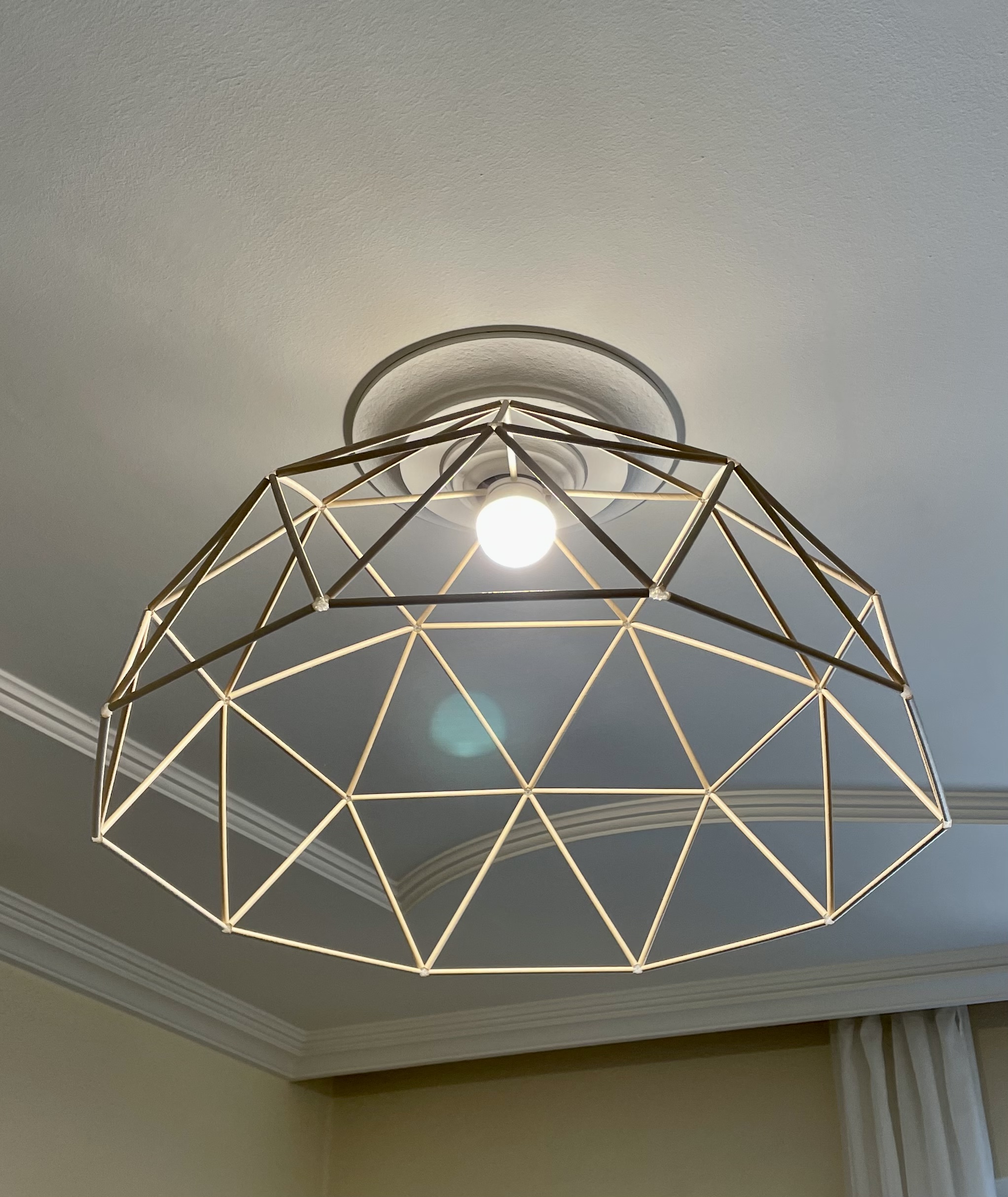 Geodesic straw dome incl. lamp adapter and f3d files by David ...