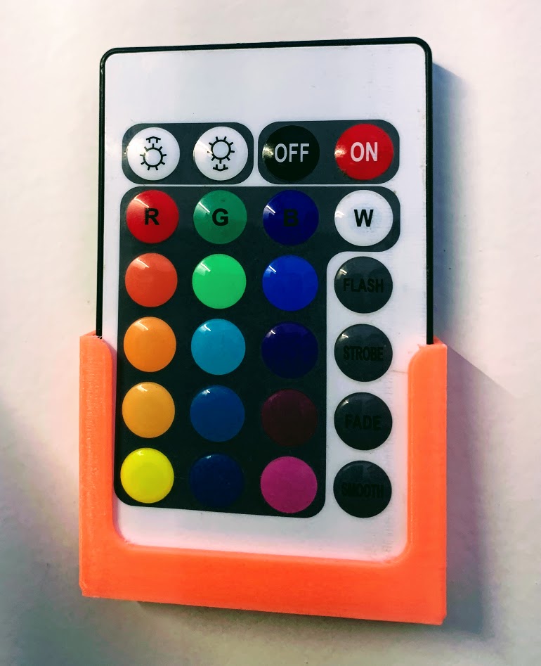 Wall Mount for RGB LED Remote Controler by EduOzzy | Download free STL ...