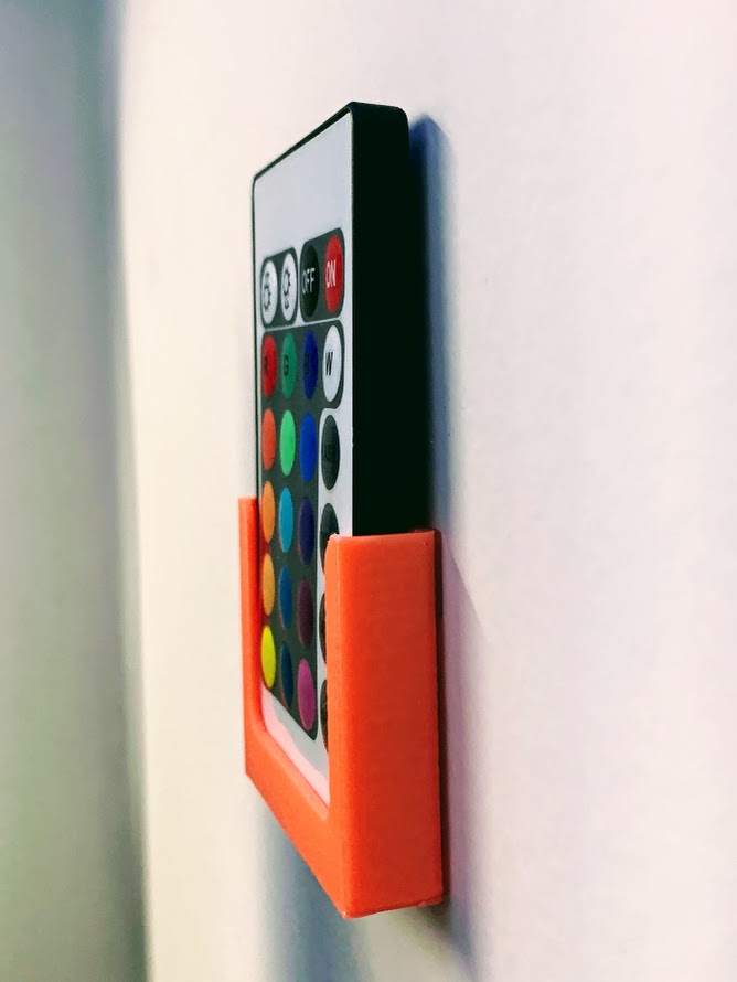 Wall Mount for RGB LED Remote Controler by EduOzzy | Download free STL ...