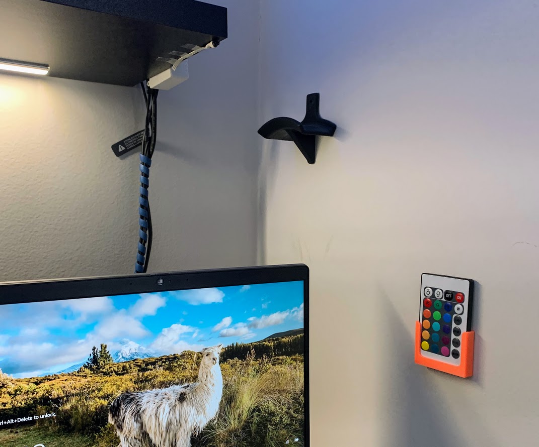 Wall Mount for RGB LED Remote Controler by EduOzzy | Download free STL ...