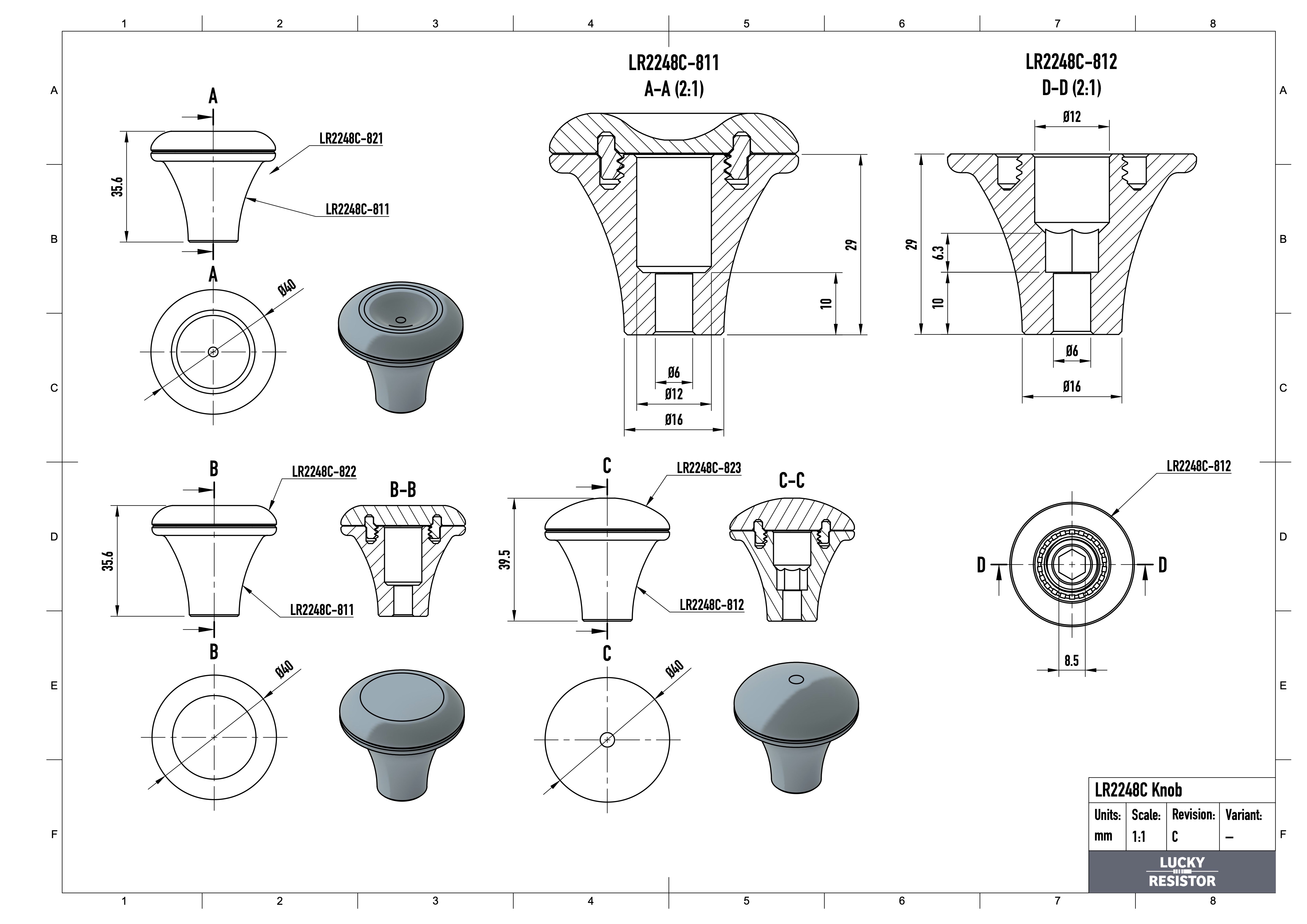 Stylish Hook or Knob in Three Versions by Lucky Resistor | Download ...