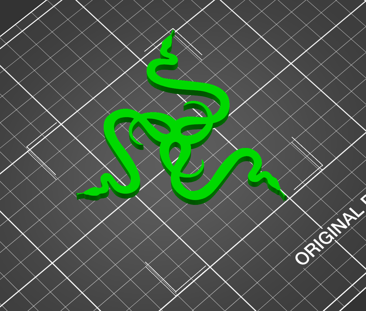Razer Logo (ajustable to any Size) by Seebeere | Download free STL ...