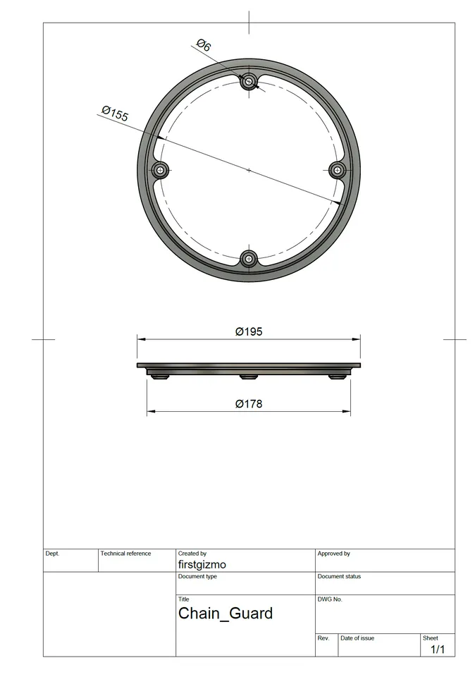 Bicycle chain guard by firstgizmo | Download free STL model ...