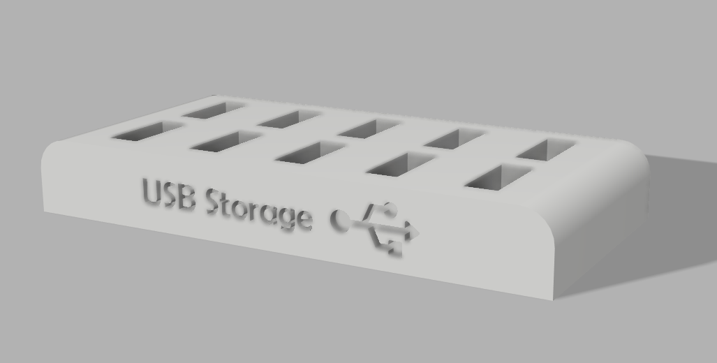 USB Desk Storage Dock V1 by Jakooby | Download free STL model ...