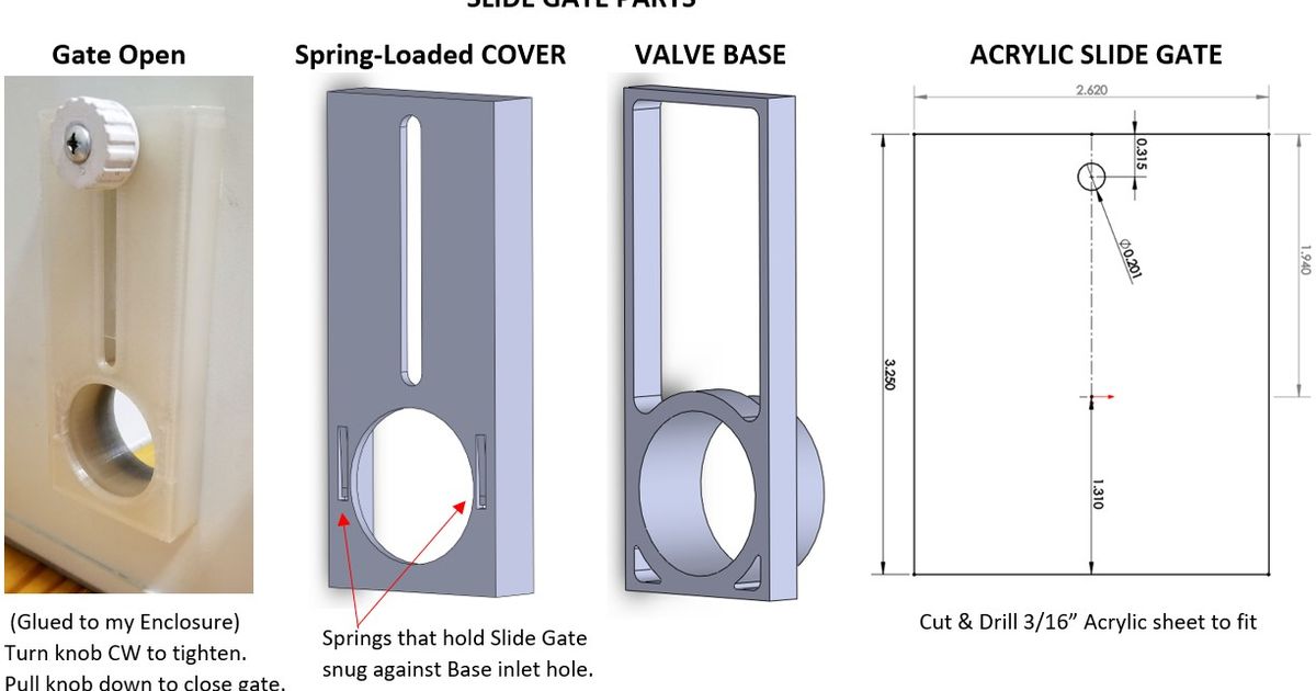 Sliding Gate Valve by garyfain | Download free STL model | Printables.com