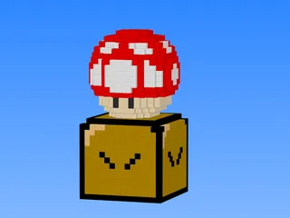 8-bit Mario mushroom keycap by Dirac Arts | Download free STL model ...