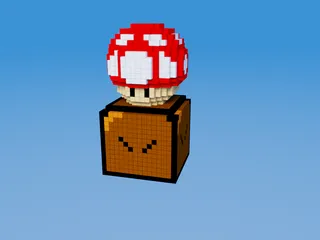 8-bit Mario mushroom keycap by Dirac Arts | Download free STL model ...
