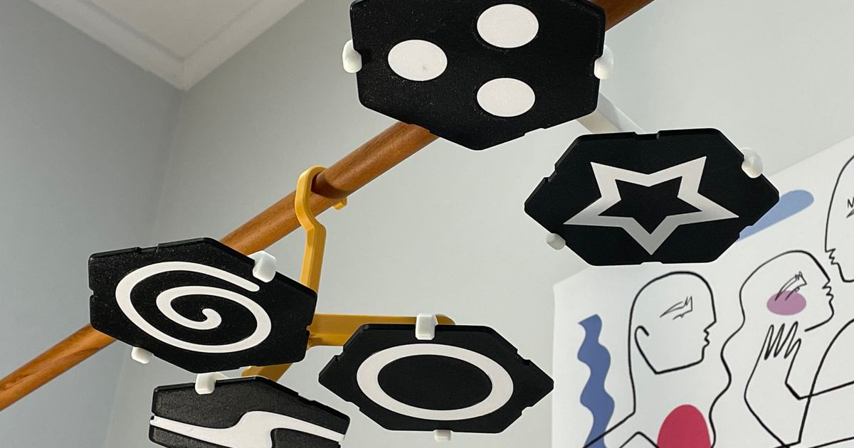 Mobile/Infant Stimulation Cards - Double Sided - Newborn/Baby Learning ...