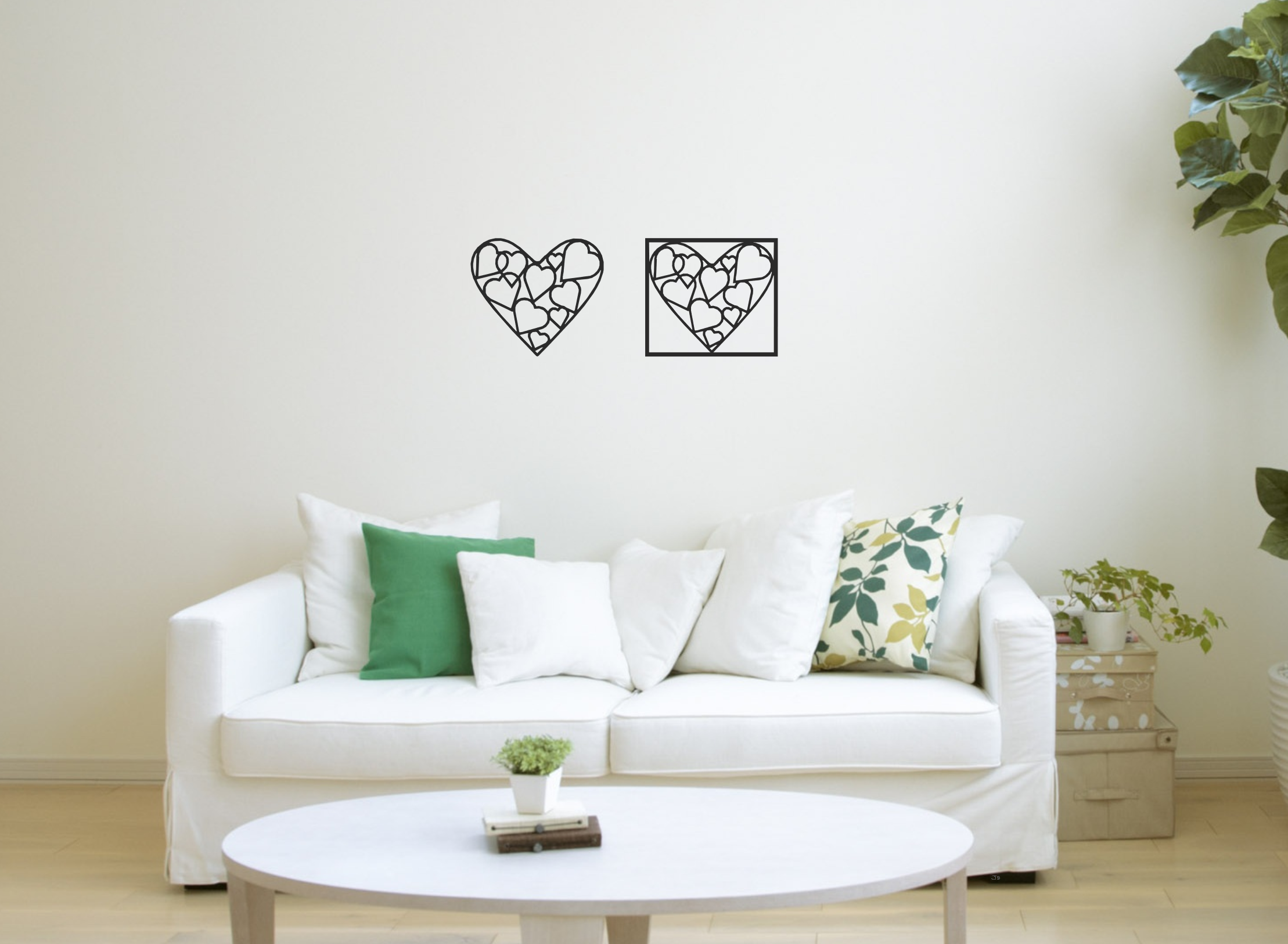 Wall Decor Hearts by Jesse | Download free STL model | Printables.com