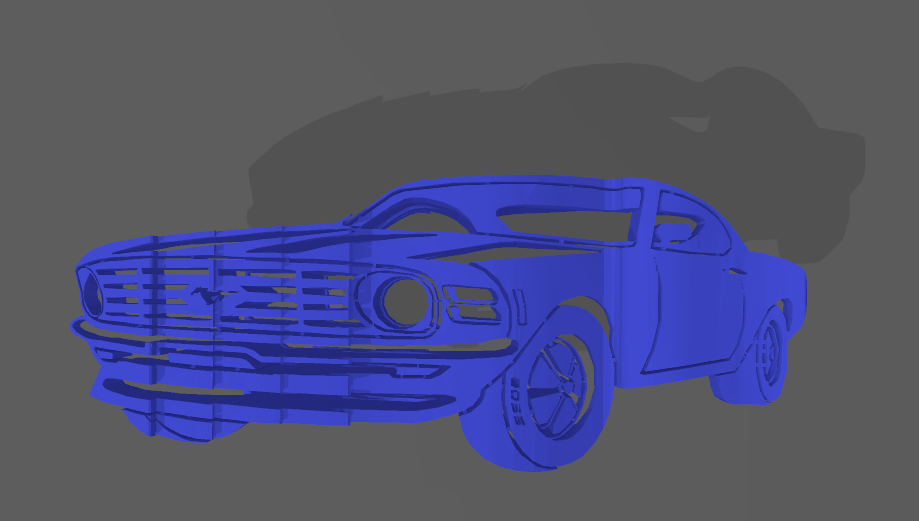 Ford Mustang car illusion by DieHard | Download free STL model ...