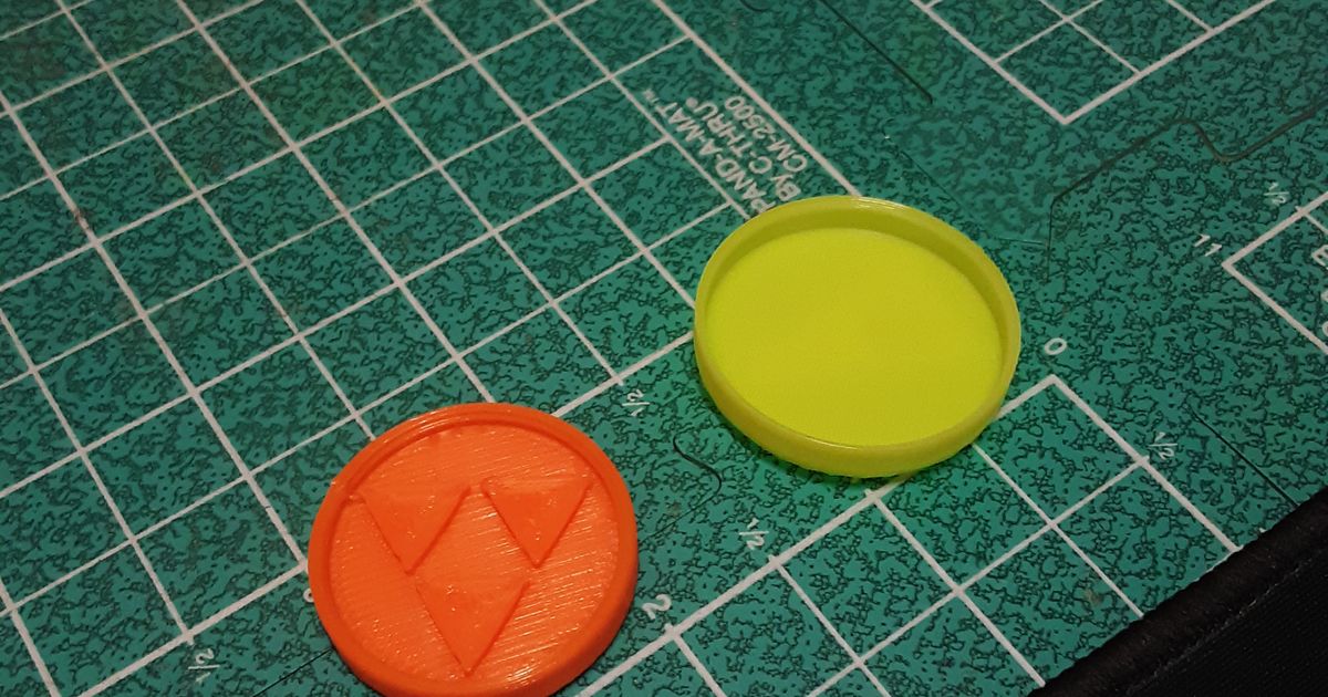 Checker Bases for Gameboard by CodeMinion | Download free STL model ...