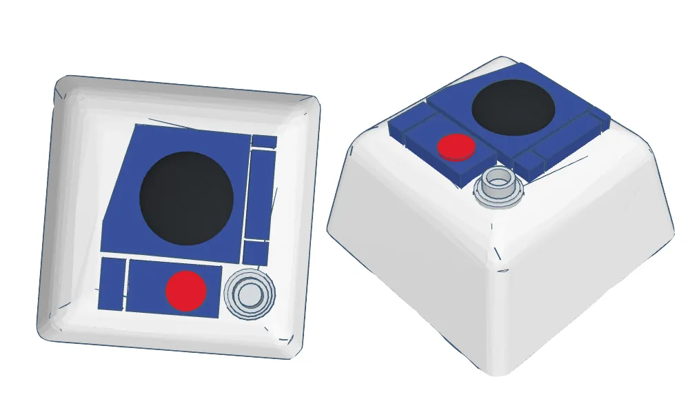 R2-cap-starwars-keycap. by Fahad Faisal | Download free STL model ...