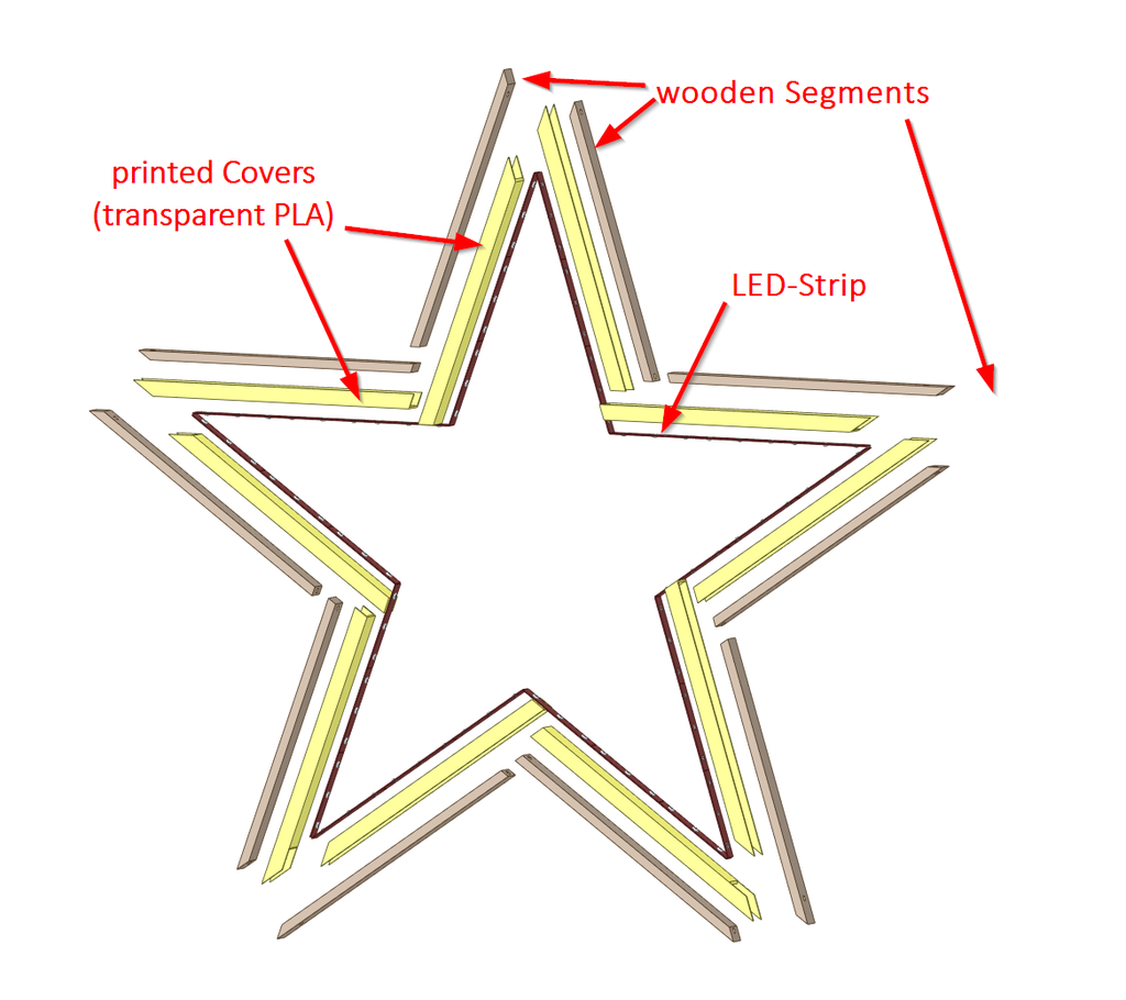 Christmas LED Star by MegaCadler | Download free STL model | Printables.com