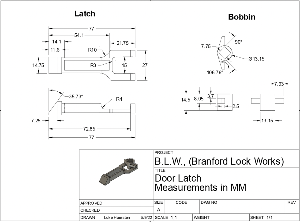 Vintage Door Latch Inner Parts by Luke Hoersten | Download free STL ...
