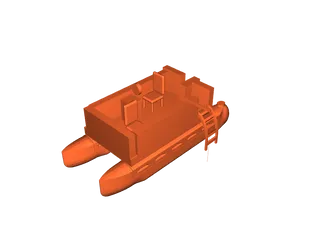pontoon boat by the 3d life | Download free STL model | Printables.com