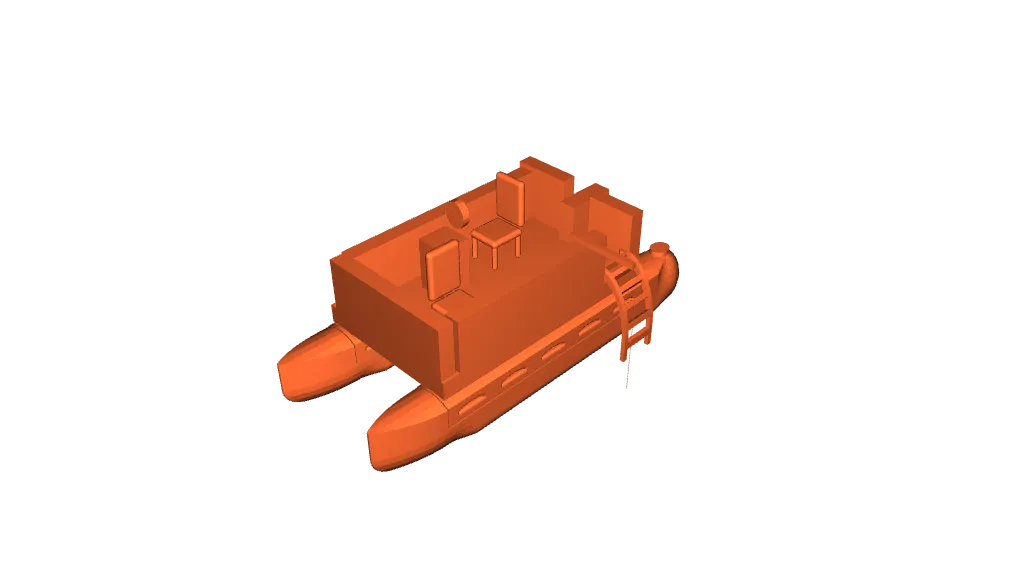 pontoon boat by the 3d life | Download free STL model | Printables.com