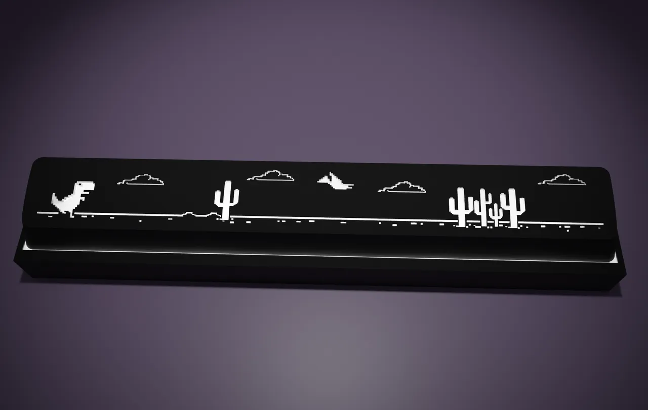 Google dinosaur spacebar keycap by Endik007 | Download free STL model ...